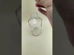 Delicate Design Clear Big Smooth Round Glass Bottle with Special Lid for Medicament