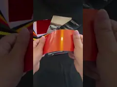 China Matte Chrome Metal Hibiscus Orange Vehicle Wraps TPU Car Vinyl Wrap Self Adhesive Film for sale
