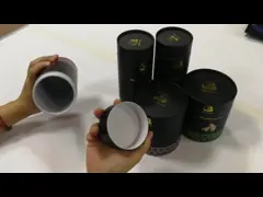 Custom Printed Pulp Paper Tube Round Kraft Packaging Box For Tea Coffee Candy Chocolate