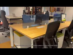 중국 오픈 스태프 테이블 MDF 4인용 사무실 작업장 가구 판매용