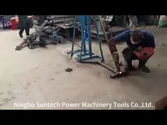 China Hydraulic Column Type Cable Reel Stand Jack Rope Reel Stand Heavy Load for sale