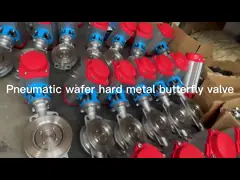 China Casting Steel Pneumatic Actuator Valve Metal Hard Sealing Lugged Wafer Type Double Acting for sale