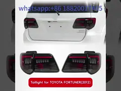 LED Lights TAIL LAMP With Amber Turn Signal Toyota Fortuner 2011 2012 2013 2014 2015