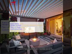 Customized Size Motorized Aluminum Pergola for Wall-mounted/ Freestanding Installation in Garden Design