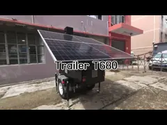 China Black Design Solar Camera Security Trailer With Support Legs For Event Security for sale