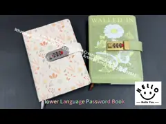 China Vintage Flower Language Locking Notebook B6 Combination Lock Journal for sale
