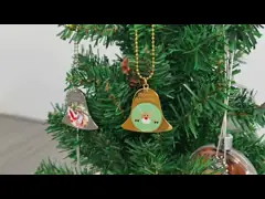 Sublimation Christmas Blanks Metal Jingle Bell Christmas Tree Hanging Ornament