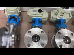 China Metal Hard Seal Electric Butterfly Valve DN50 Flange With 160Nm Motorized Actuator for sale