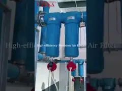 China 6000-8000 Hours Element Serve Life Compressed Air Filter with Low Pressure Loss of 0.25 Bar for sale