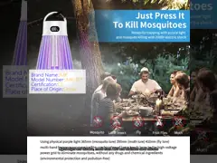 China 3-In-1 Mosquito Killer Lamp Outdoor Camping Light Charging Night Light Home Mosquito Catcher for sale