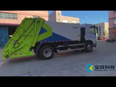 China Automatic Garbage Compactor Truck Carrier Rear Loaders Safety Operation for sale