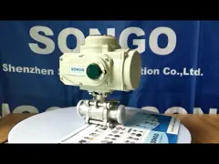 China Regulation Sanitary Ball Valve 304/316 Stainless Steel Food Grade 3 Pcs DN20 4-20mA for sale