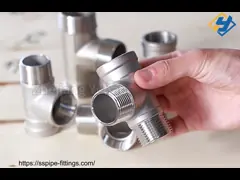 304/316L Stainless Steel Male Thread Tee Pipe Fitting With BSP NPT Thread
