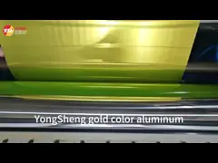 China Gold color coated aluminum foil for aluminum foil lunch box, high temperature resistant, tear resistant, wear resistant 0.022 6.5mm for sale