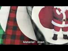 Drawstring Buffalo Plaid Linen Sublimation Christmas Sacks Sale