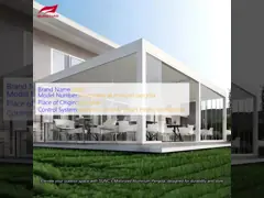 Swimming Pool Motorized Aluminum Pergola in White for Garden Design