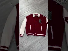 Custom Varsity Jacket Chenille Embroidery logo Leather Sleeve Button up Varsity Jacket Men High Qual