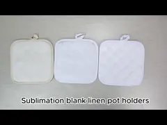 China Customized Sublimation Placemats Blanks Linen And Polyester Sublimation Pot Holder Blanks for sale
