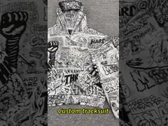 OEM Custom All Over Print Zip up Hoodie Shorts Set Men Streetwear Full Dtg Print Hidden Zipper Hoodi