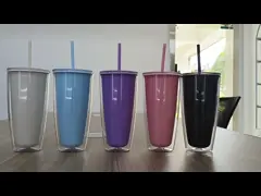 Enjoy Cold Drinks Anywhere with Bpa Free Plastic Straw Cup Sealed And Leakproof