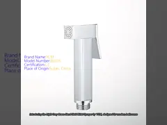 Light Grey Brass Hand-Held Bidet Sprayer For Sustainable Hot And Cold Bathroom Sets