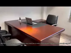 China White CEO Boss High Tech Executive L Shaped MFC Manager Desk For Office for sale