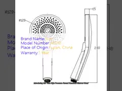 China Round Shape Handheld High Pressure Bathroom Hand Held Shower Head With Easy To Clean Silicone Jets for sale