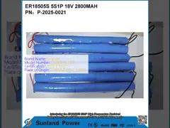 ER18505S 5S1P 18V 2800MAH High-Temperature Resistant High Capacity Battery