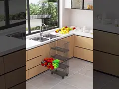 80.5CM Removable Metal Wire Storage Rack  Kitchen Shelf Display For Retail