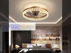 Modern Home Intelligent Remote Control Ceiling Fan with Lamp Dimming Fan Lights for Home Living Room Bedroom LED Fan Light
