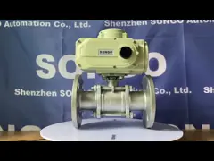 China 3 Piece Flange Motorized Actuator Valve SS316 2 Way On Off Electric Ball Valve for sale