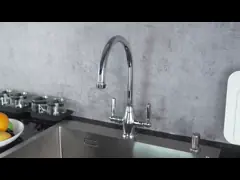 Chrome and Brass Kitchen Mixer Faucet The Perfect Combination for Your Kitchen T81069