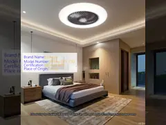 HFBH Led Ceiling Fan Dc Motor Mini Low Noise Indoor Bedroom Ceiling Fan with Led Light