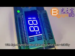 Blue Custom 3 Digit 7 Segment LED Display for Freezer Control