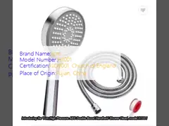 China High Pressure ABS Double Boost Pressure Handheld ShowerHead With Hose Chrome Polished for sale
