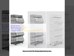 High Toughness Steel Wire Shelving 1380mm  5 Tier Metal Shelf For Storage