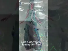 China A4 Sheet Transparent PVC PP Heart Holographic Cold Lamination Film Self-Adhesive Decorative Sheet For Durable Lamination for sale