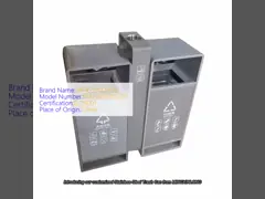 China Silver Quality Stainless Steel Metal Garbage Can Storage For Hotel Mall for sale
