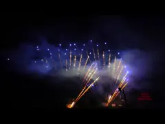 Mandarin Professional Display Firework Cake 0.8 Inch 100 Shots Cake Fireworks 1.3g Pyrotechnics