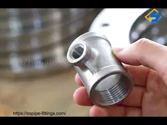 Casting OEM, ODM, OBM Stainless Steel Screwed Pipe Fittings Female Reducing Tee