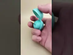 Cyan Plastic Smooth Matte Spherical Lid for Cosmetic Bottles