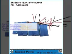 ER18505S 1S2P 3.6V 5600MAH High-Temperature Resistant High-Capacity Battery
