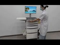 China Wirless Medical Workstation Trolley ABS Treatment Hospital Crash Carts for Nusring for sale