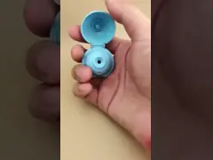 China Sky Blue Plastic Smooth Spherical Lid for Cosmetic Bottles for sale