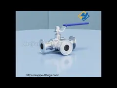 Stainless Steel Valve Quick-Install Three-Way Ball Valve Clamp-Type 3-Way Ball Valve