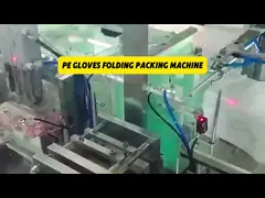 China 40g Single Shiny PE Glove Packing Machine Fully Automatic Streamline Operations for sale