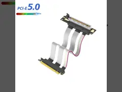 China Best Brand PCI-E Express to Pci Adapter 16X Flexible Riser Cable PCIE 5.0 (180 Degree )GPU Extension Card for sale
