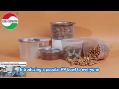 China High-temperature Sterilization Heat Resistance and Freezen Container PP Material Plastic Can PP Bowl with Aluminum Easy Open Lids PE Cap for Pepperpaste for sale