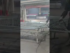 The welding of chain link fence is actually done like this