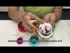 China Personalised Sublimation Plastic Christmas Balls Custom Christmas Tree Balls for sale